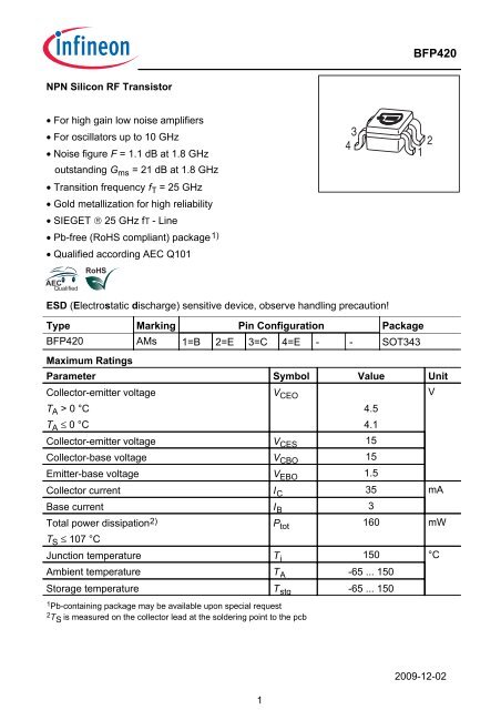 BFP420 - Infineon