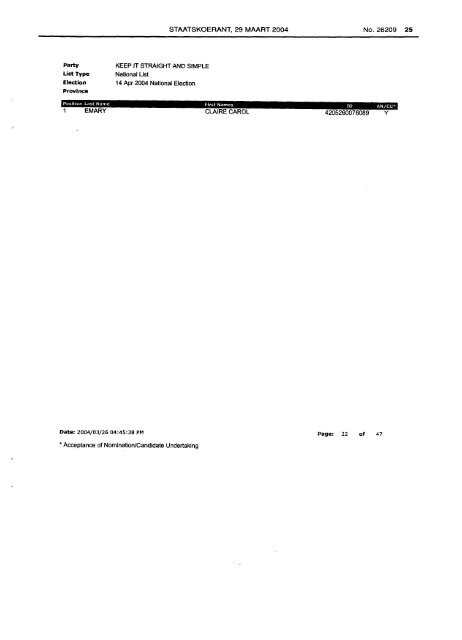 General Notice, Notice 558 of 2004