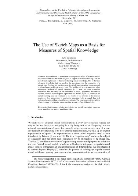 The Use of Sketch Maps as a Basis for Measures of Spatial ...