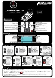 Omega 230 Quick Start Guide USA - Cashmaster