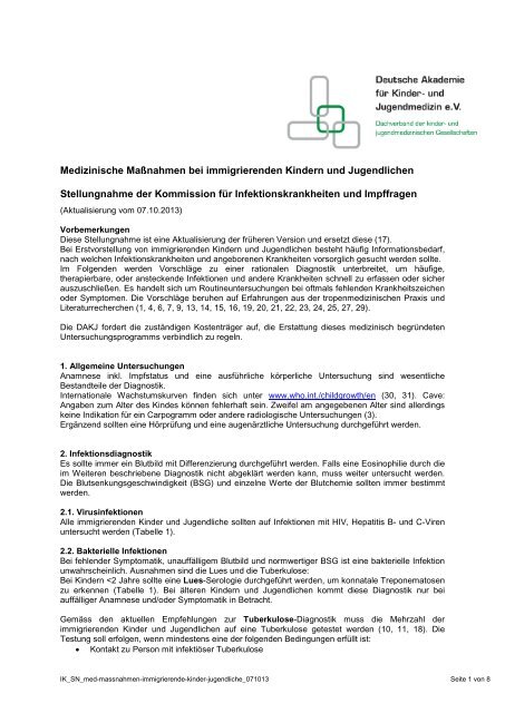 zu der Stellungnahme - DAKJ