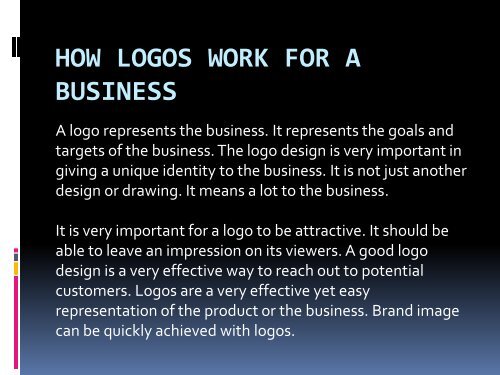 How Logos Work for a Business