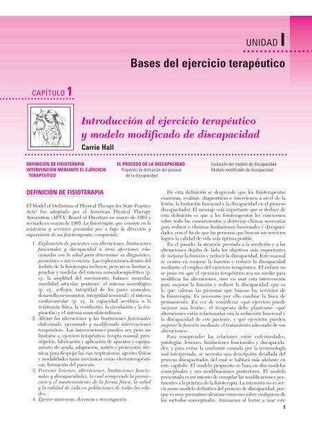 Bases del ejercicio terapÃ©utico