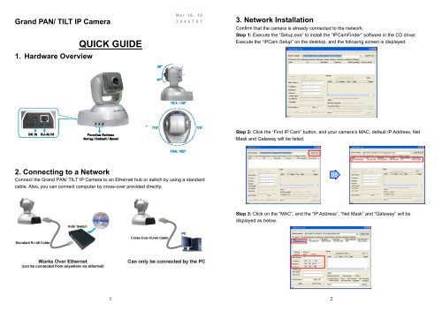 Grand Pan-Tilt IP Cam Manual