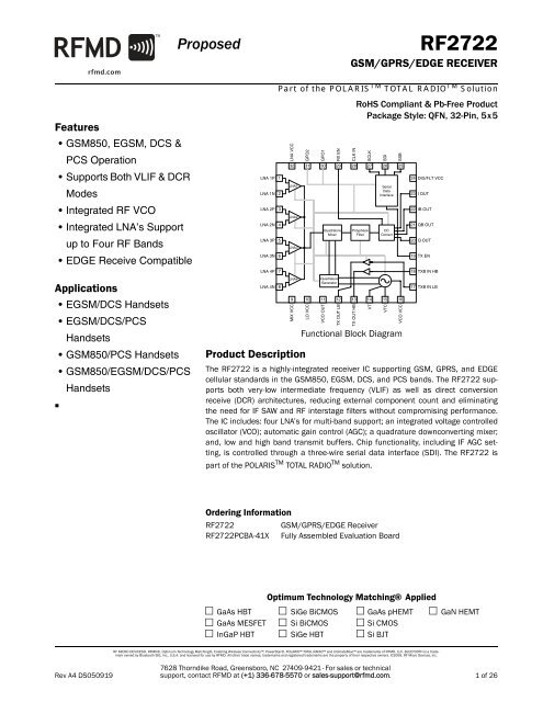 RF2722 - RF Micro Devices