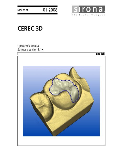 CEREC 3.10 Chairside Manual