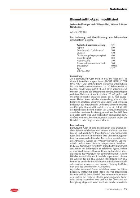 Bismutsulfit-Agar, modifiziert - mibius