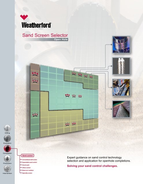 Sand Screen Selector - Weatherford International