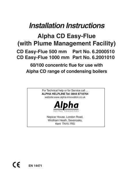 EasyFlue with Plume Management Instructions - Alpha boilers
