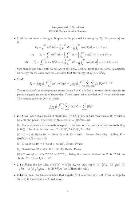 Assignment 1 Solution