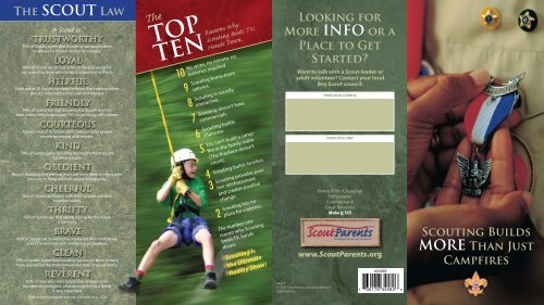 Scouting Builds more than just campfires brochure - Boy Scouts of ...