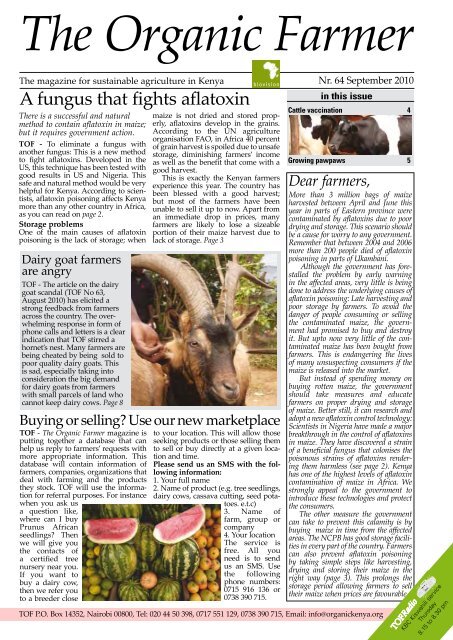 TOF, Issue No 64, September 2010 - Infonet-Biovision