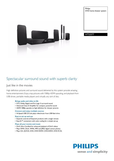 HTS3377/12 Philips DVD home theater system - Mixi, foto in video