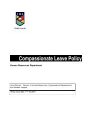 Policy On Compassionate Leave