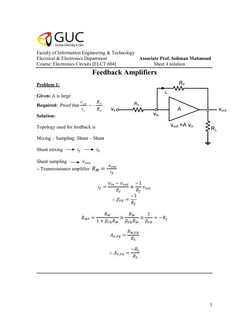 Solution - GUC - Faculty of Information Engineering & Technology