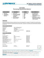 DYMAX MD Medical Device Adhesive 186-M Series Product Data ...