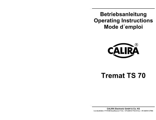 Tremat TS 70 - Calira