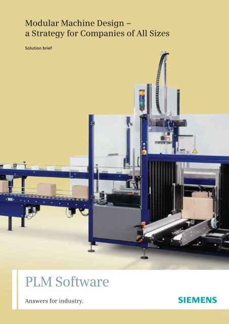 Modular machine design - Siemens PLM Software
