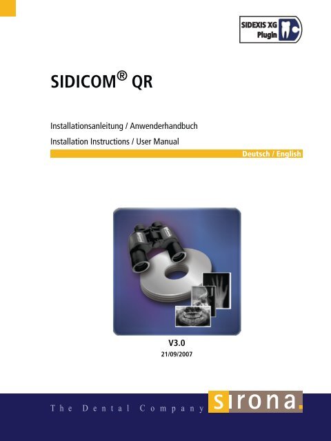 SIDICOM QR - Sirona - Technical Documentation