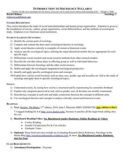 Introduction To Sociology