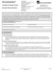 AXA Equitable 1035 Exchange Form - Preceptwm.com