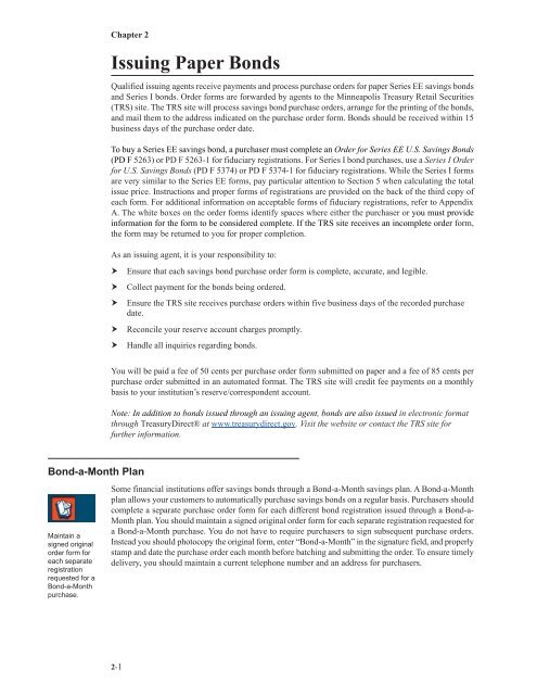 Issuing Paper Bonds - Treasury Direct