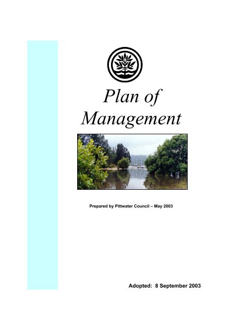 Winnererremy Bay Plan of Management - Pittwater Council