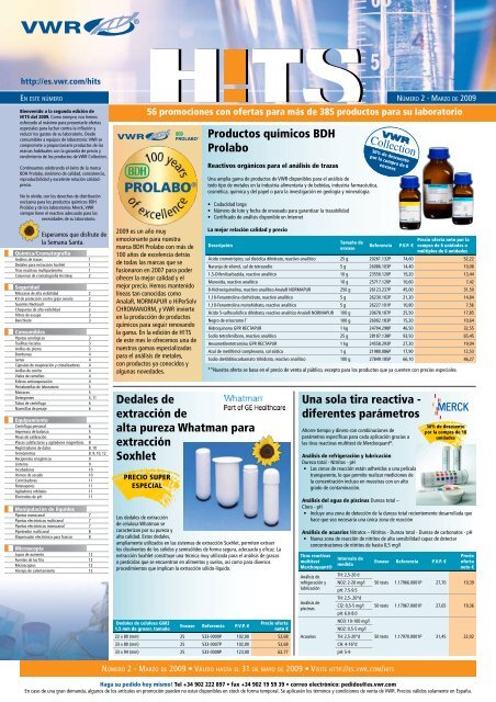 Productos quÃ­micos BDH Prolabo Dedales de - VWR-International ...