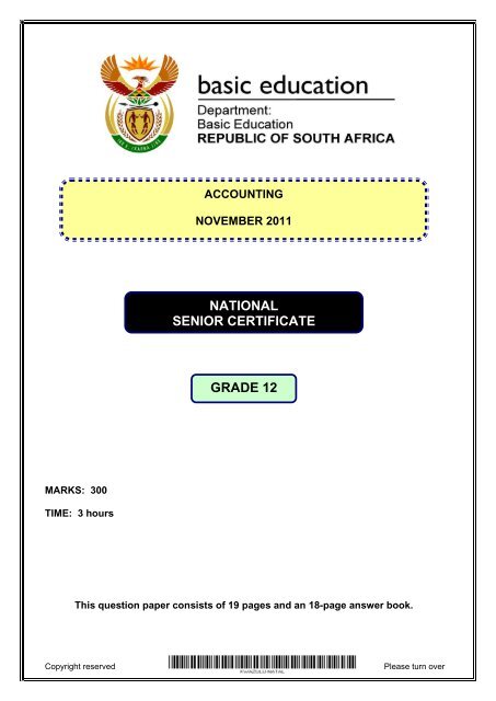 GRAAD 12 NATIONAL SENIOR CERTIFICATE GRADE 12