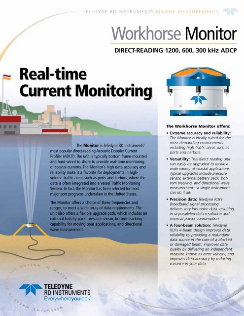 Teledyne Workhorse Monitor ADCP 1200 kHz, 600 ... - AquaVision
