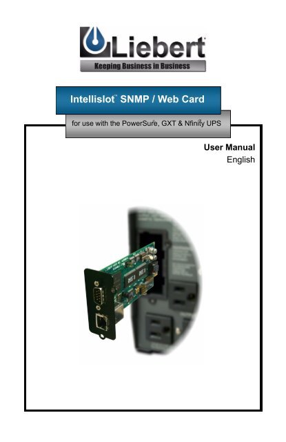 Intellislot SNMP / Web Card - Onduleurs
