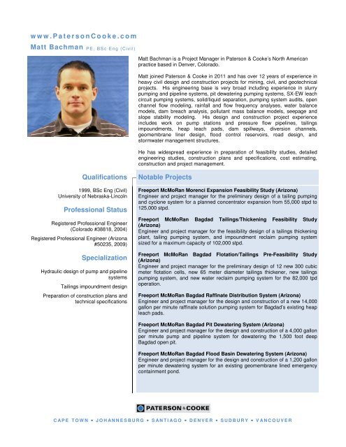 Matt Bachman CV.pdf - Paterson & Cooke