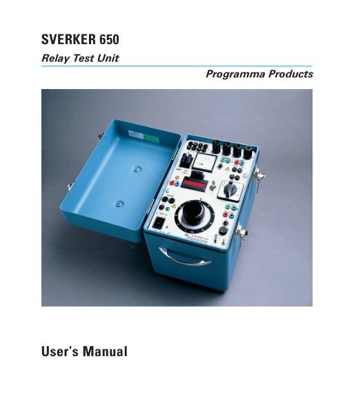 User's Manual SVERKER 650 - States