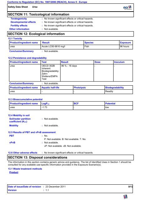 Conforms to Regulation (E