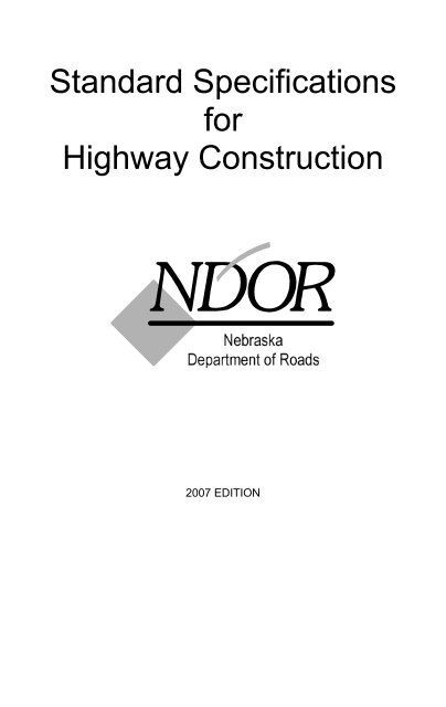 2007 Standard Specifications for Highway Construction - Nebraska ...