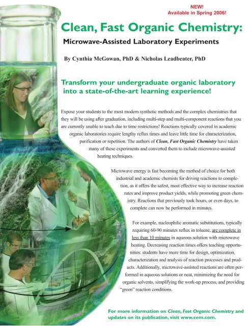 Clean, Fast Organic Chemistry: Microwave-Assisted Laboratory ...