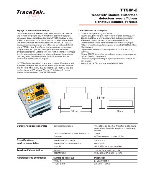 Fiche technique TTSIM-2 - Systec Therm AG