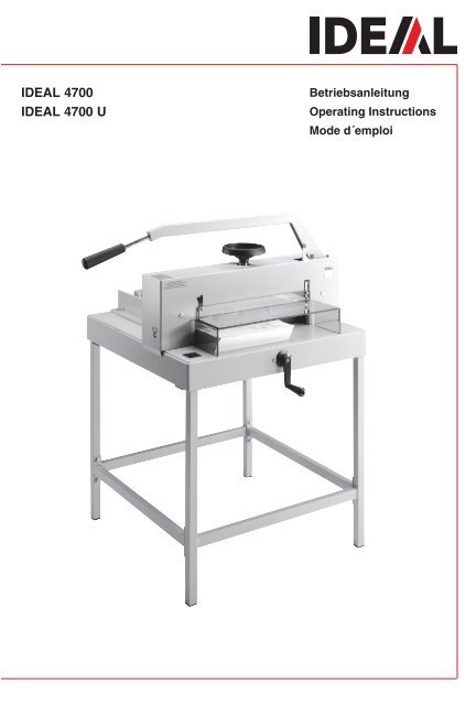 IDEAL 4700 IDEAL 4700 U