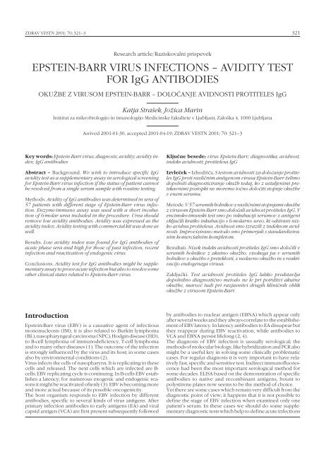 AVIDITY TEST FOR IgG ANTIBODIES
