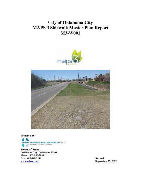 City of Oklahoma City MAPS 3 Sidewalk Master Plan Report M3-W001