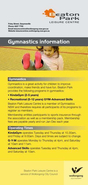 Beaton Park Gymnastics - Wollongong City Council