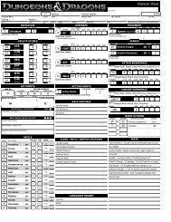 Conan (d20) Character Sheet - The Cobwebbed Forest