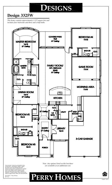 Perry Homes Floor Plans | Floor Roma