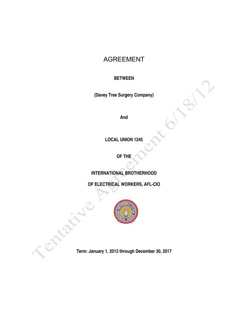 AGREEMENT - IBEW Local 1245