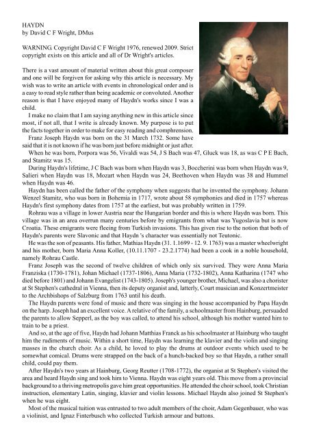 Franz Joseph Haydn Quotes Joseph Haydn | All Things Georgian