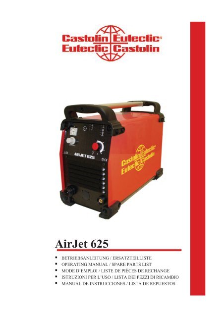 AirJet625 Bedienungsanleitung - Castolin Eutectic