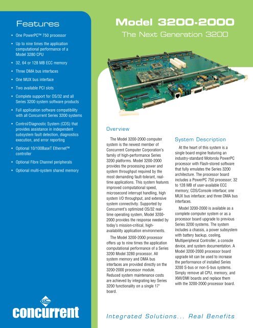 Model 3200-2000 - Concurrent Computer Corporation