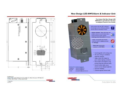 LED AWS alarm and indicator - Unipart Rail