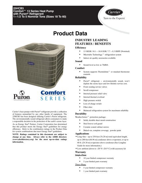 Product Data - Carrier