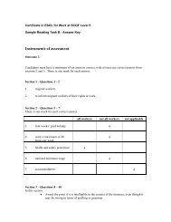 Reading Challenge 3 2nd – Answer Key